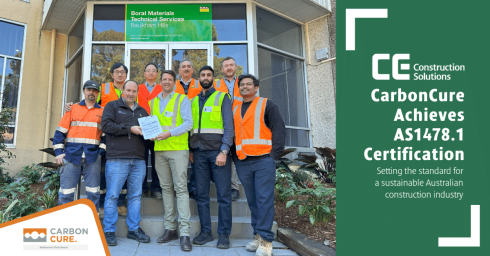 CarbonCure Achieves AS1478.1 Certification - CE Construction Solutions